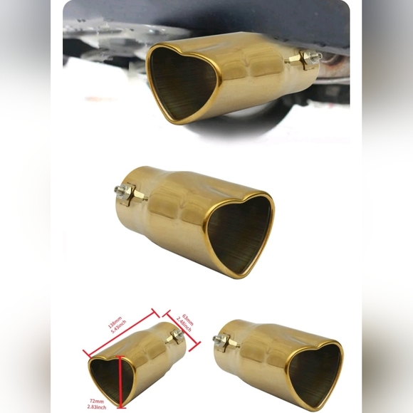 Car Audio, Video & GPS | New Irradescent Heart Shaped Exhaust Pipe Tip ...